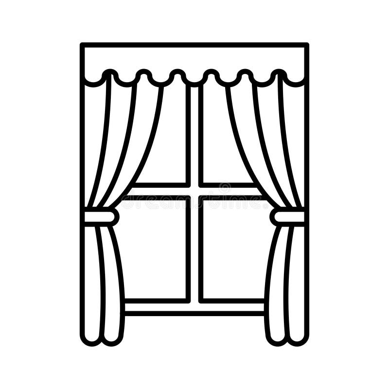 Curtain Icon Vector on Trendy Design Stock Vector - Illustration of ...