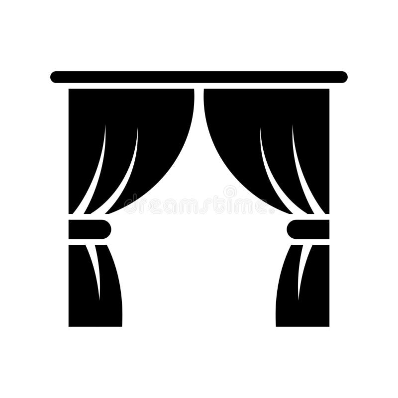 Curtain Icon Vector on Trendy Design Stock Vector - Illustration of ...