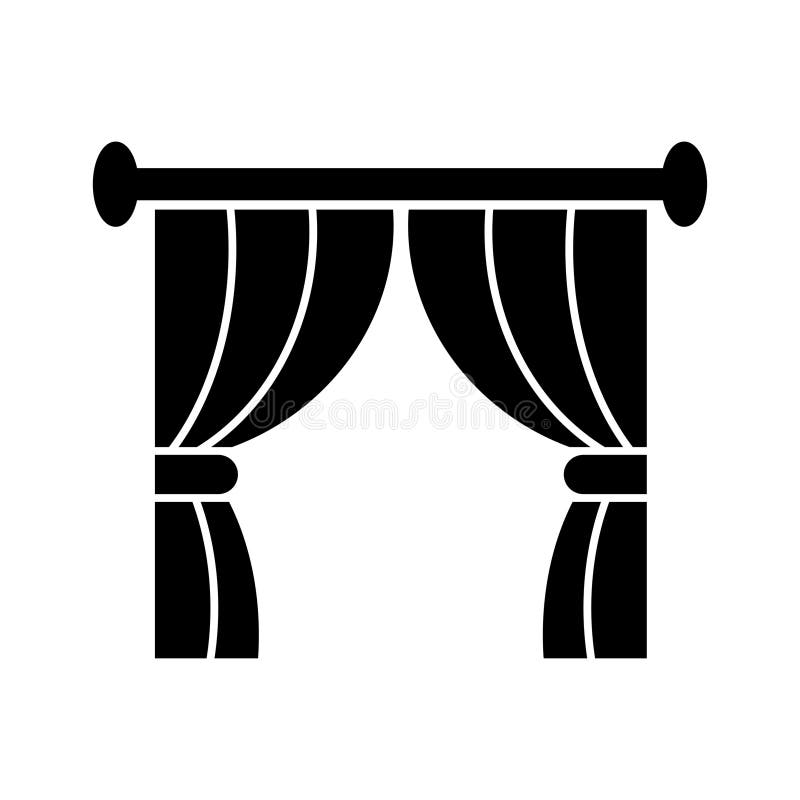 Curtain Icon Vector on Trendy Design Stock Vector - Illustration of ...
