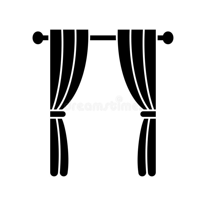 Curtain Icon Vector on Trendy Design Stock Vector - Illustration of ...