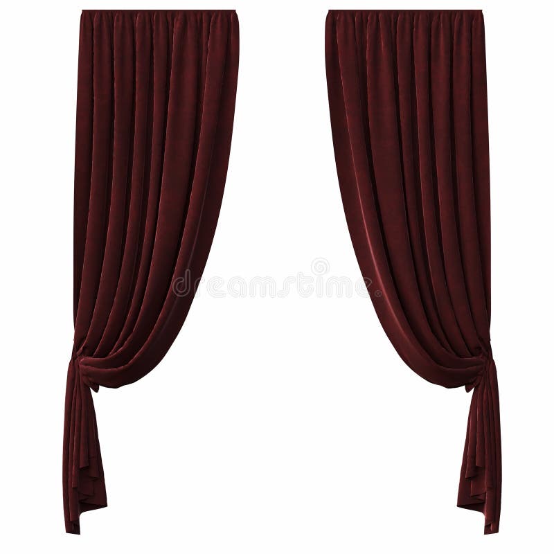 Curtain Isolated on Transparent Background Stock Photo - Illustration ...
