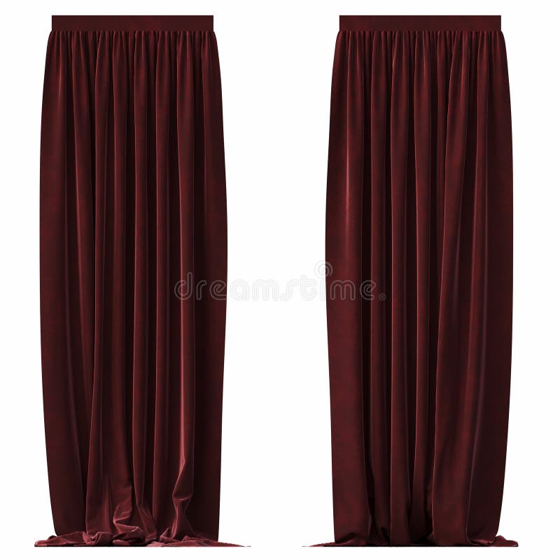 Curtain Isolated on Transparent Background Stock Image - Illustration ...