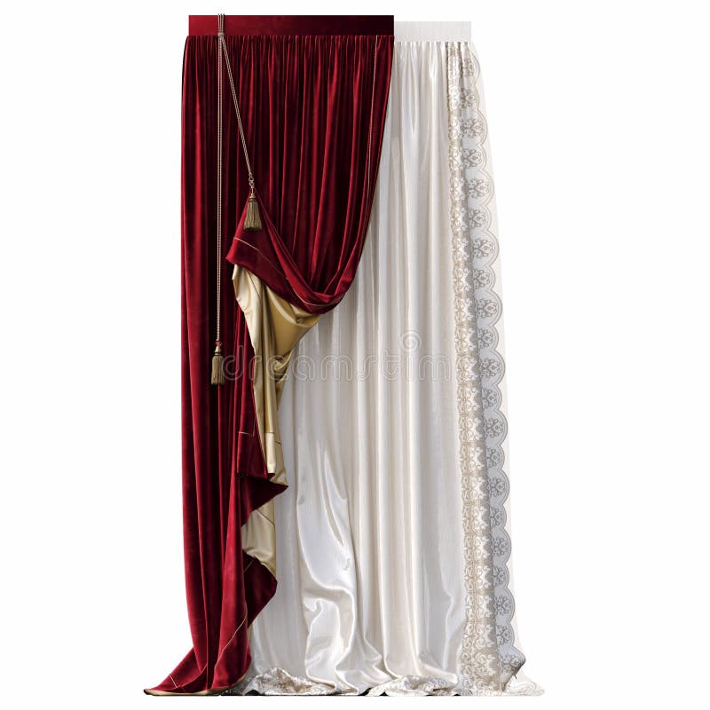 Curtain Isolated on Transparent Background Stock Image - Illustration ...