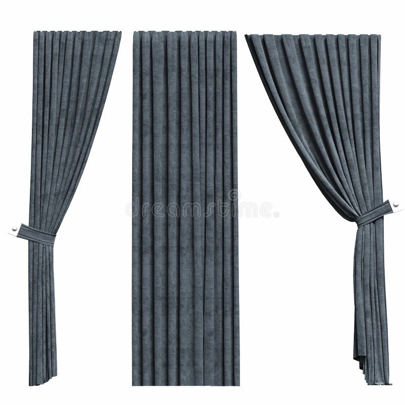 Curtain Isolated on White Background Stock Illustration - Illustration ...