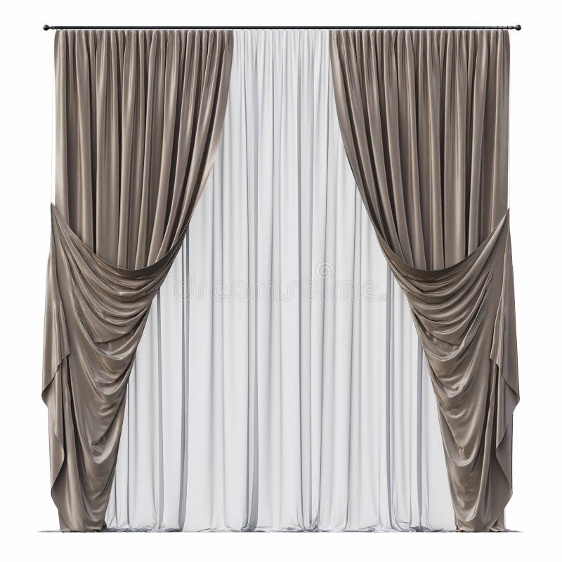 Curtain Isolated on Transparent Background Stock Image - Illustration ...