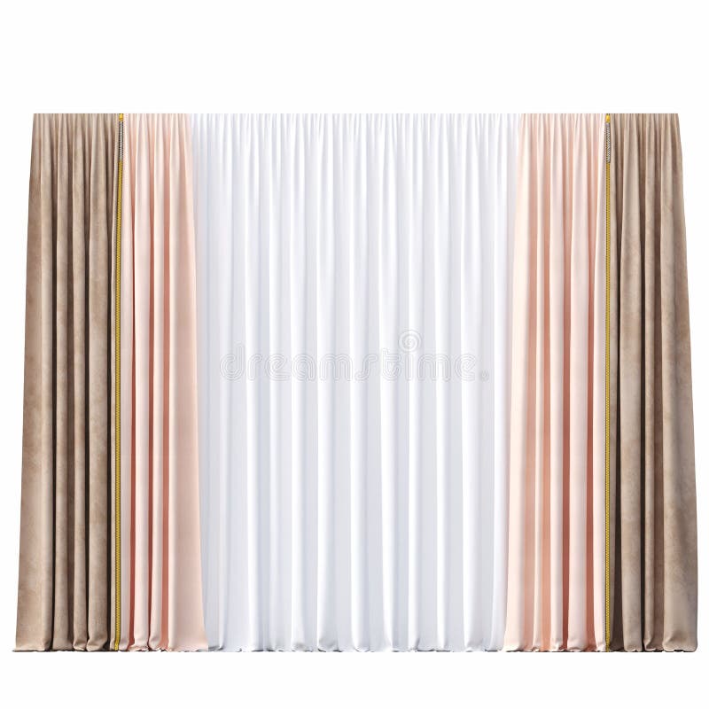 Curtain Isolated on Transparent Background Stock Photo - Illustration ...