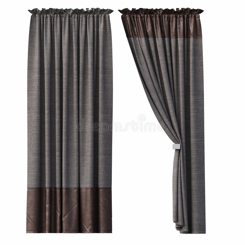 Curtain Isolated on White Background Stock Illustration - Illustration ...