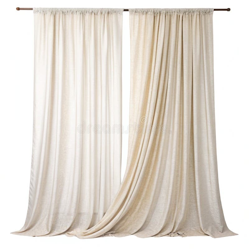 Curtain Isolated on White Background Stock Illustration - Illustration ...