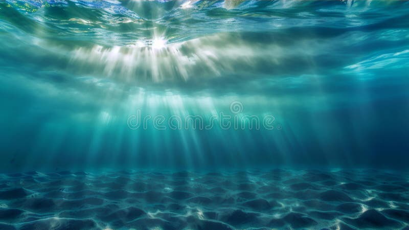 Curtain of Light in the Deep Sea Stock Video - Video of rays, beneath ...