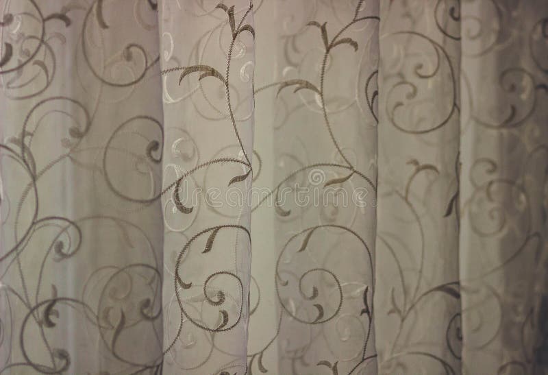Curtain with a pattern stock image. Image of curtain - 203301519