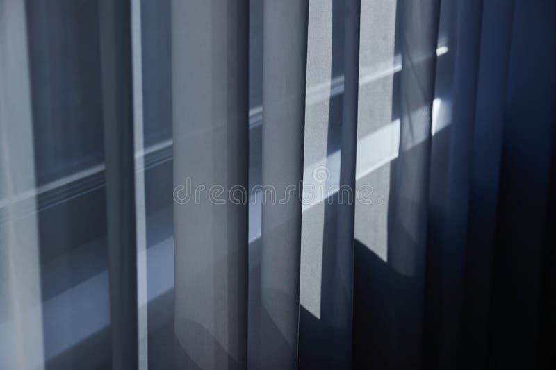 Curtain in a Plain Hotel Room Window Stock Image - Image of daylight ...
