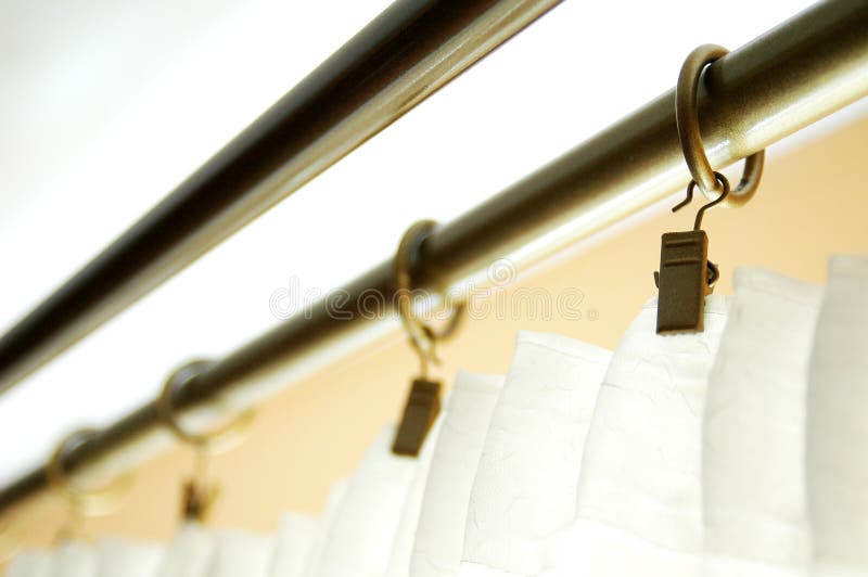 Curtain Rod stock image. Image of indoors, hold, fabric - 4548239