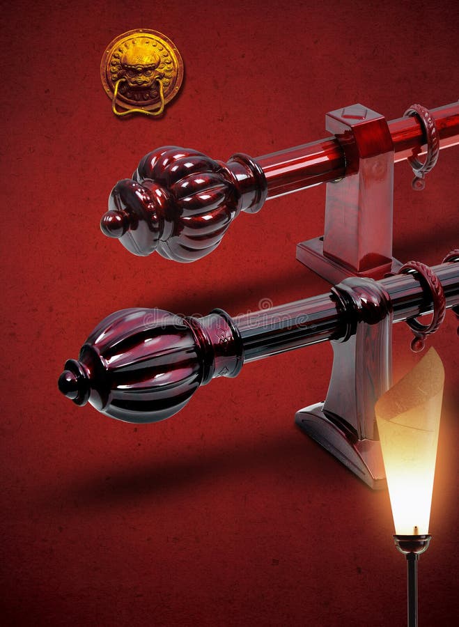 Curtain Rod and Accessories Stock Image - Image of design, parts: 100192551