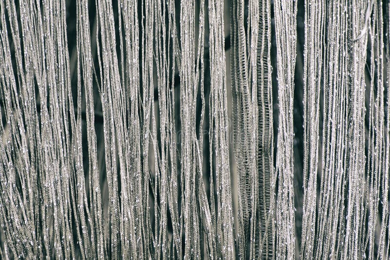Curtain of Shiny Metallic Silver Chains. Texture Stock Image - Image of ...