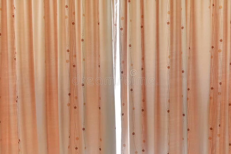 Curtain Slightly Open in the Comfortable Room Stock Photo - Image of ...