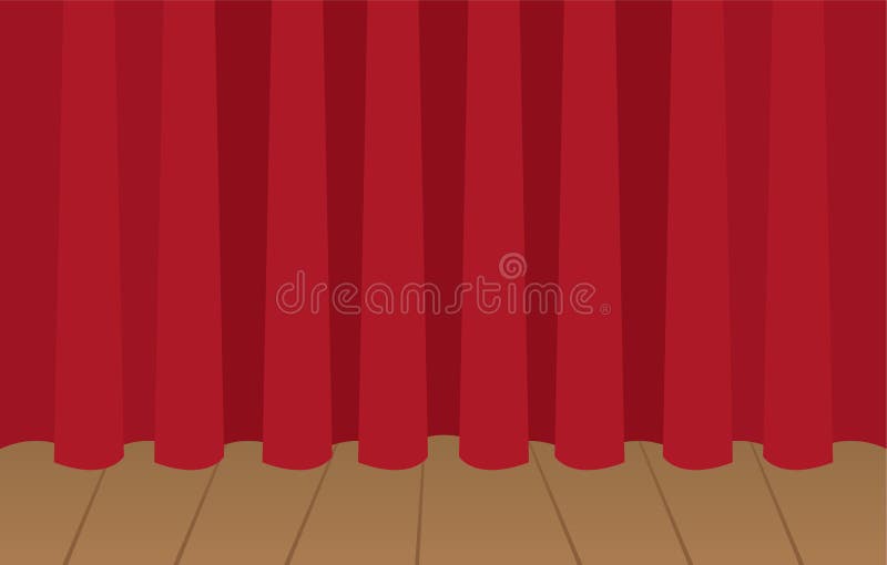 Curtain Stage Closed stock vector. Illustration of brown - 29114672