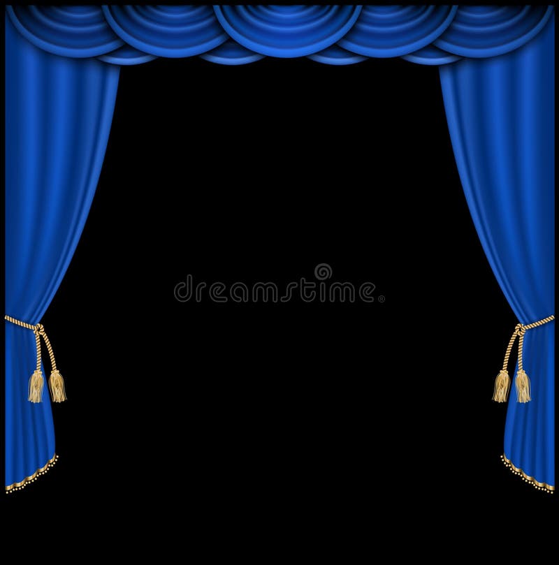 Curtain Vector Realistic Illustration Stock Vector - Illustration of ...
