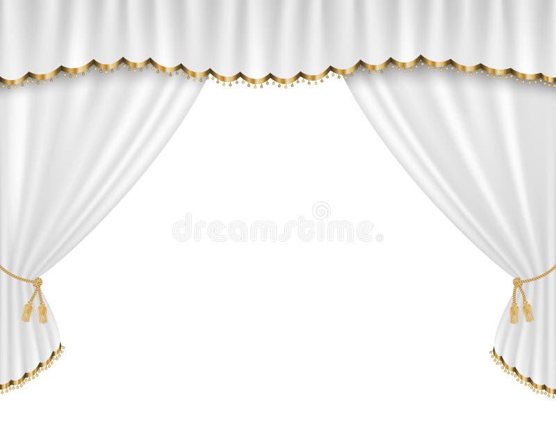 Curtain Vector Realistic Illustration Stock Vector - Illustration of ...