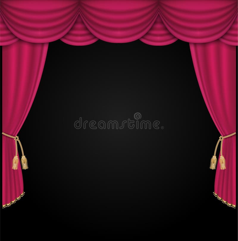 Curtain Vector Realistic Illustration Stock Vector - Illustration of ...