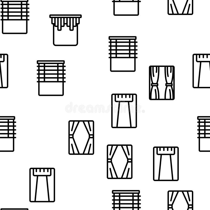 Curtain Vector Seamless Pattern Stock Vector - Illustration of elegance ...