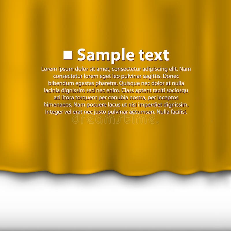 Curtain of yellow color stock vector. Illustration of opera - 49519502