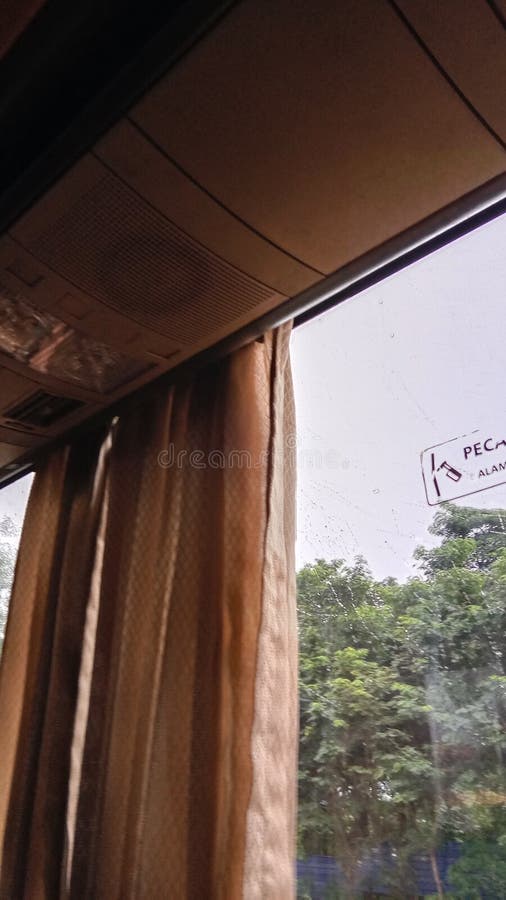 Curtains on the bus editorial image. Image of wood, architecture ...