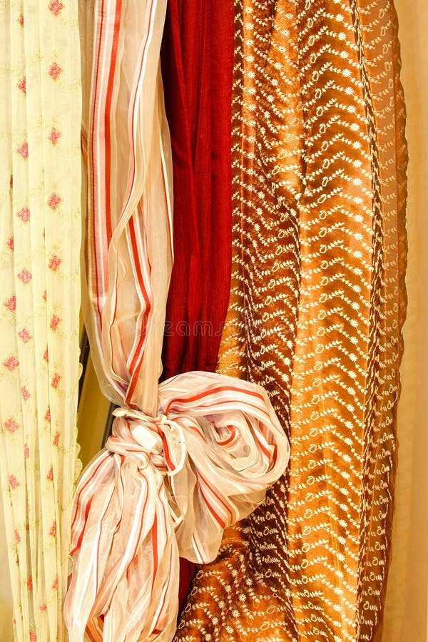 Curtains knot stock photo. Image of material, design - 12249194