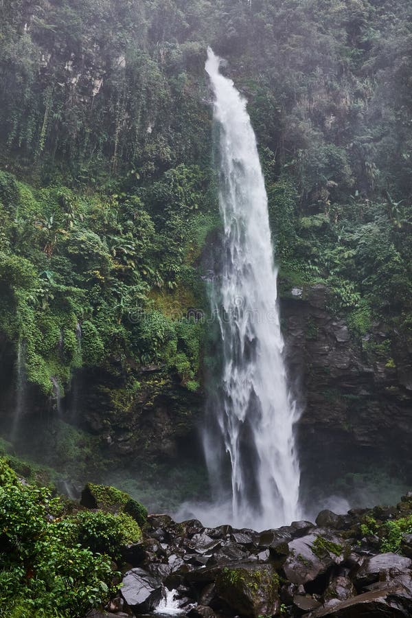 Curug Citumang stock image. Image of green, trekking - 68872571