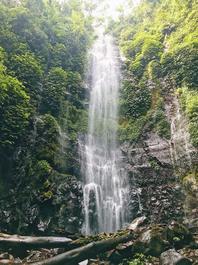 Curug Lawe stock photo. Image of curug, waterfall, java - 223161754