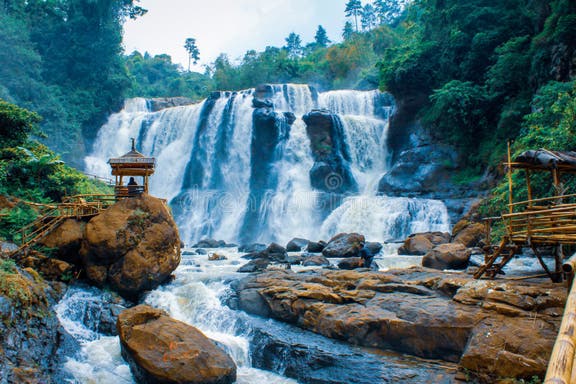 Curug Malela is One of Indonesia S Largest Waterfalls Stock Photo ...
