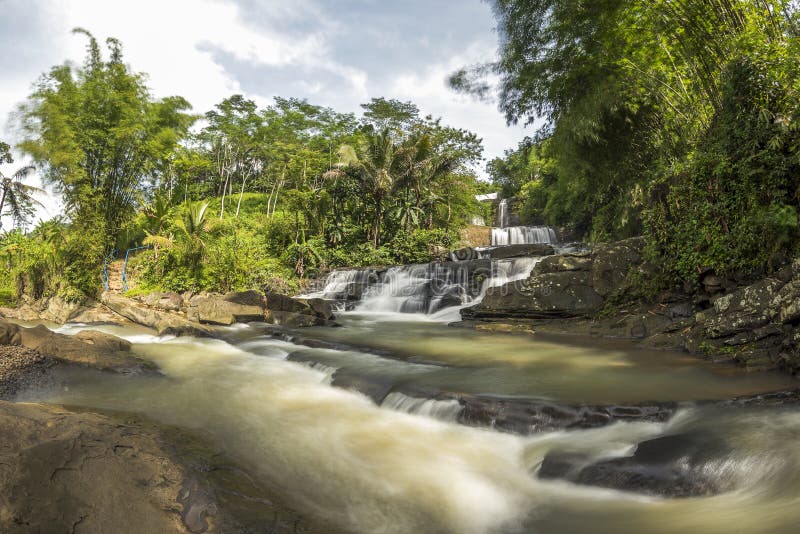Curug Nangga Waterfalls Located in Bogor Town, West Java, Indonesia ...