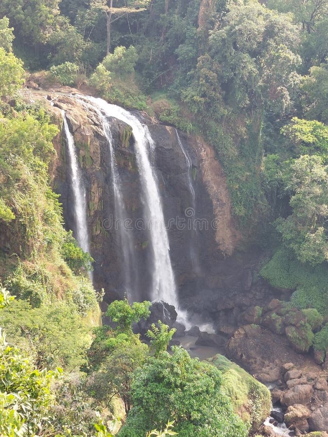 Curug Sewu Waterfall, Kendal, Indonesian Stock Image - Image of ...