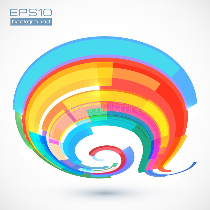 Curva Colorida Abstracta Del Vector Ilustración del Vector ...