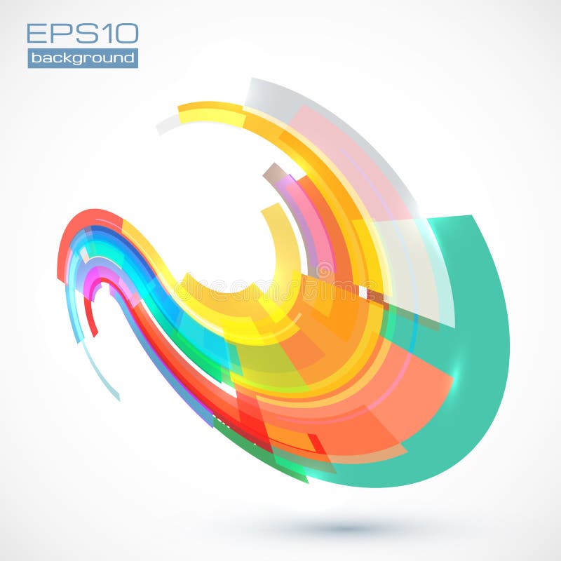Curva Colorida Abstracta Del Vector Ilustración del Vector ...