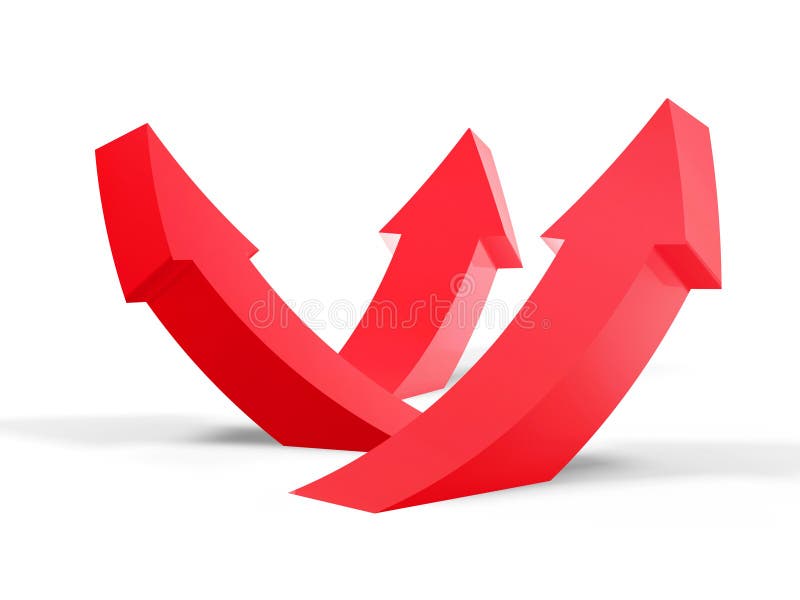 Curva della freccia su illustrazione di stock. Illustrazione di ...