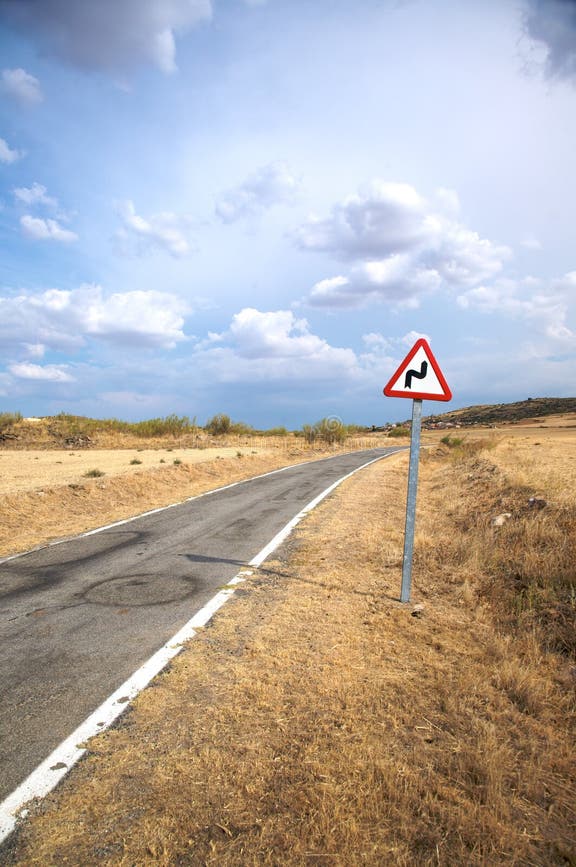 Curva pericolosa immagine stock. Immagine di icona, consiglio - 11981911