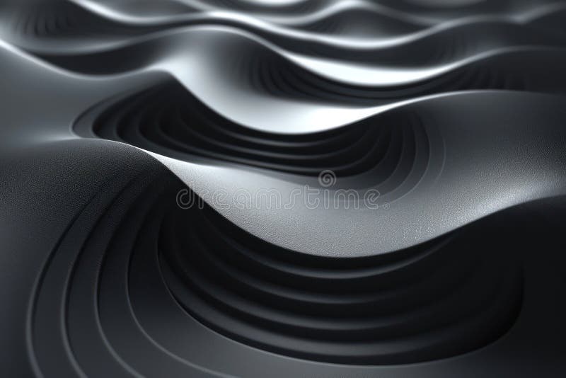 Curvaceous Abstraction: 3D Render of a Set of Fluid and Dynamic Curved ...