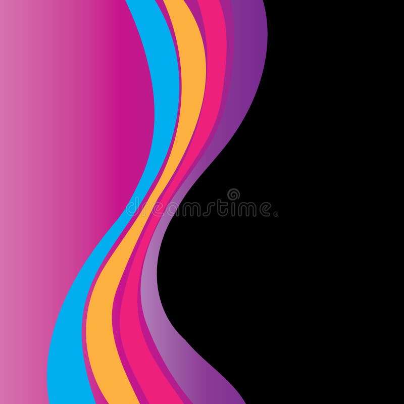 Curvas de color abstractas ilustración del vector. Ilustración de ...