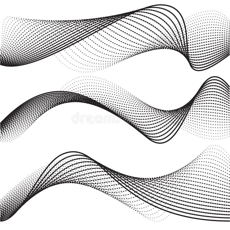 Curvas Abstractas, Líneas De Puntos Ilustración del Vector ...
