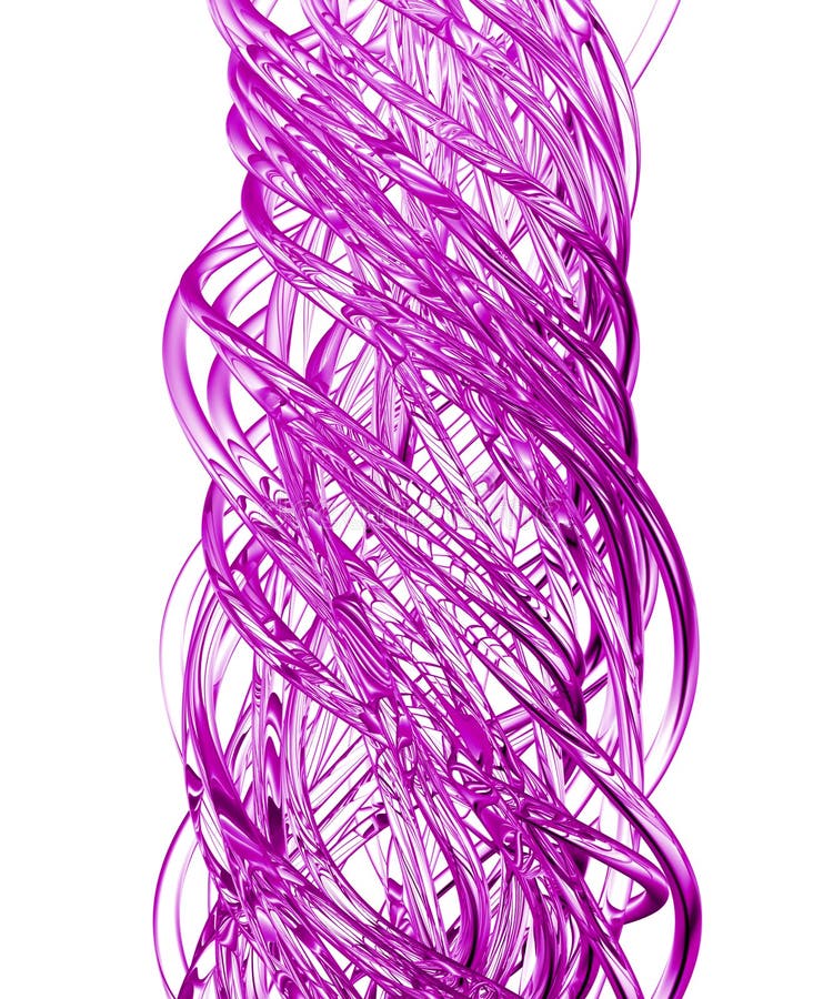 Curvas Del Arte Abstracto En Color De Rosa Stock de ilustración ...