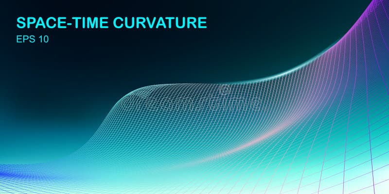 Curvature Space-Time Concept Design Hi-Tech Futuristic Background Stock ...