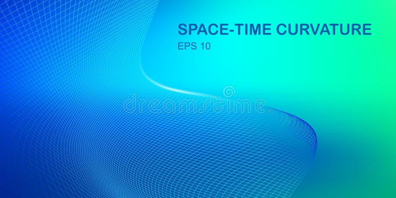 Curvature Space Time Warp Concept Template Hi-Tech Futuristic ...