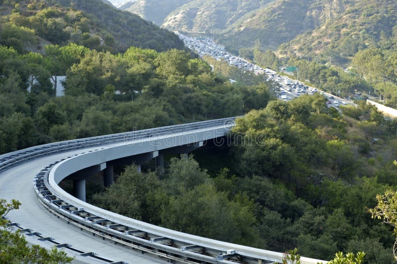 Southern California Freeway Interchange Stock Photo - Image of driving ...
