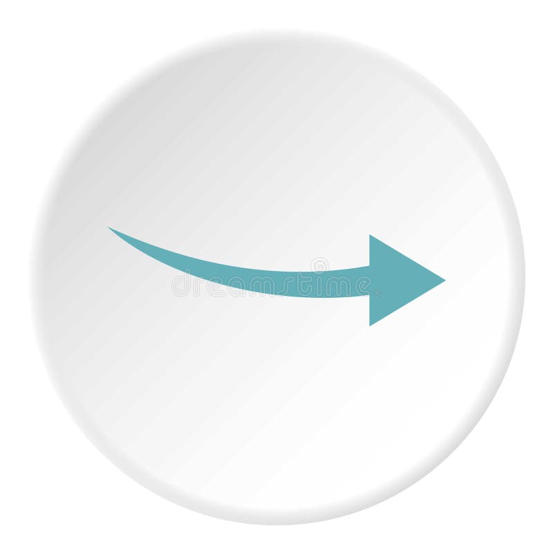 Curve arrow icon circle stock vector. Illustration of movement - 95436456