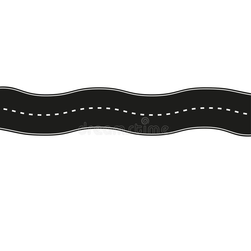 Curve Asphalt Road Path. Vector Illustration. Eps 10 Stock Vector ...