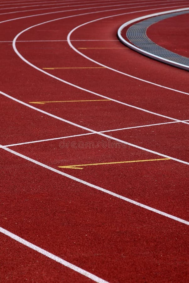 Curve Athletics Running Track Stock Image - Image of hobby, rounds: 1074679