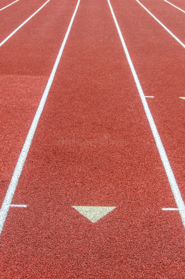 Curve on a Athletics Running Track Stock Image - Image of spring ...