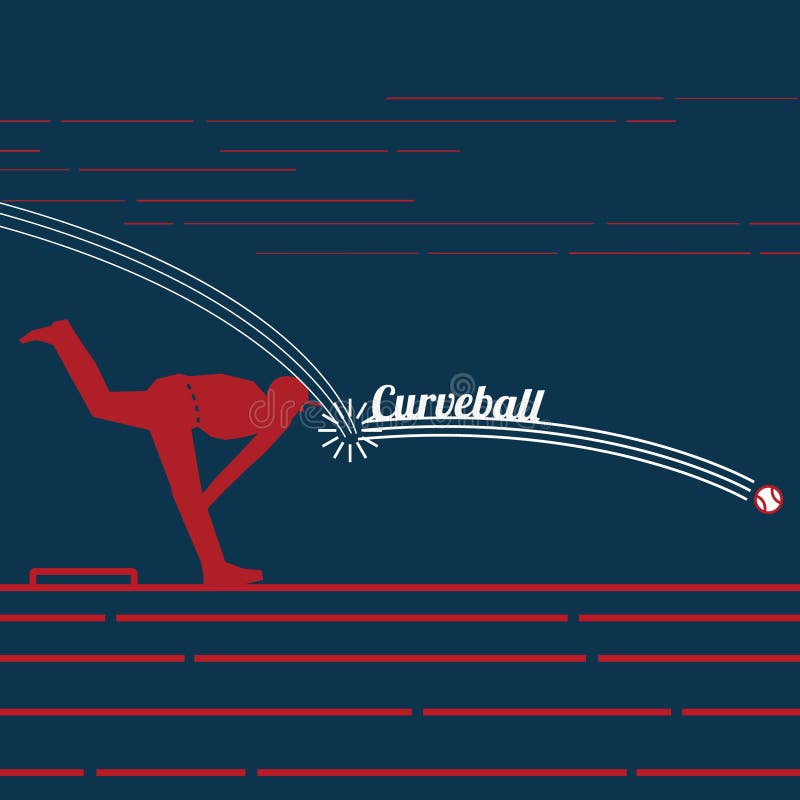 Curve Ball. Vector Illustration Decorative Design Stock Vector ...