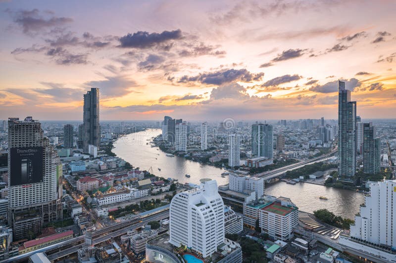 Curve of Chao Phraya River and River Side View Editorial Photography ...