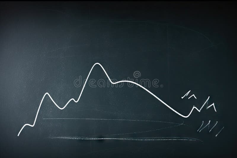 Curve Falling Increasing Inflation Chalk Drawing Blackboard Curve ...
